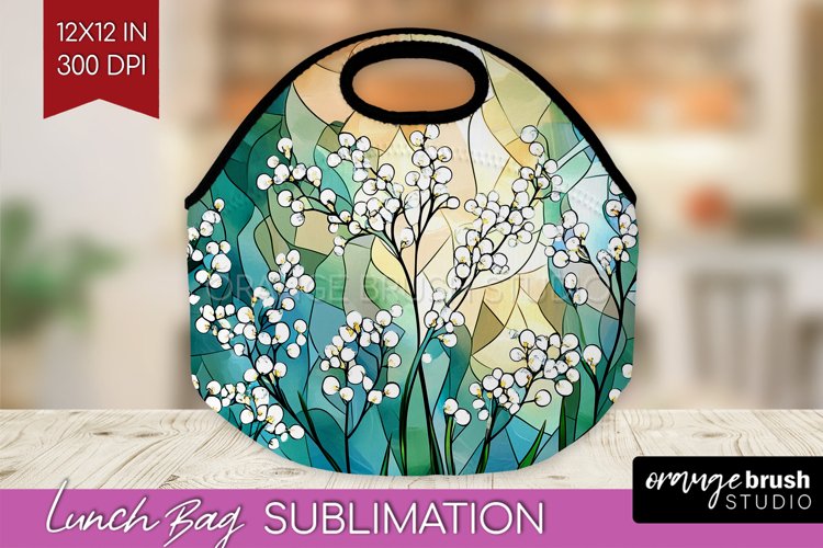 Stained Glass Flowers Lunch Bag - Floral Lunch Bug (5168200)