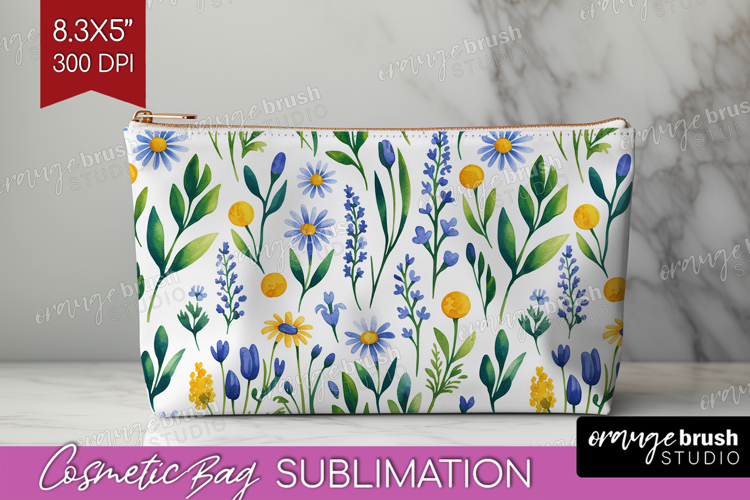 Summer Flowers Cosmetic Bag - Floral Makeup Bag (5636277)