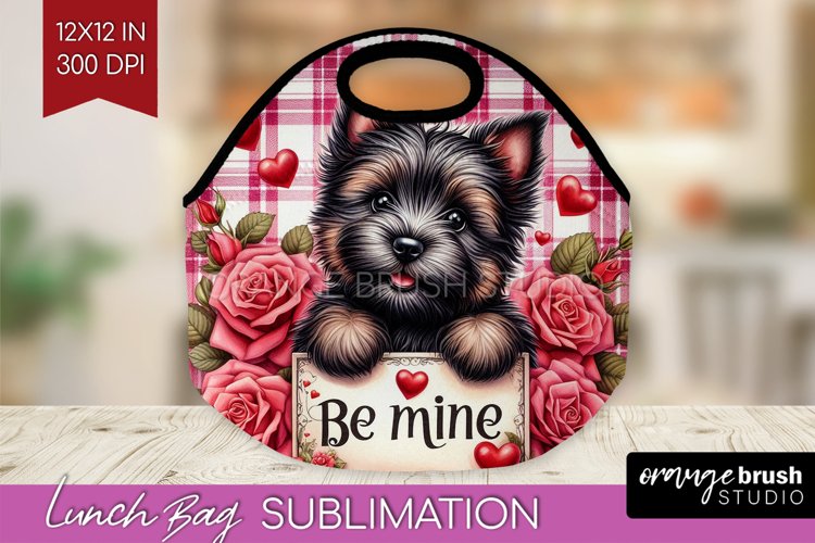 Valentine Dog Lunch Bag - Valentines Day Lunch Bug (5091497)