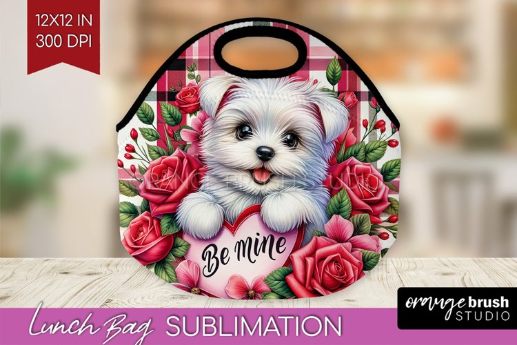 Valentine Dog Lunch Bag - Valentines Day Lunch Bug (5091499)