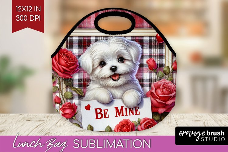 Valentine Dog Lunch Bag - Valentines Day Lunch Bug (5091506)