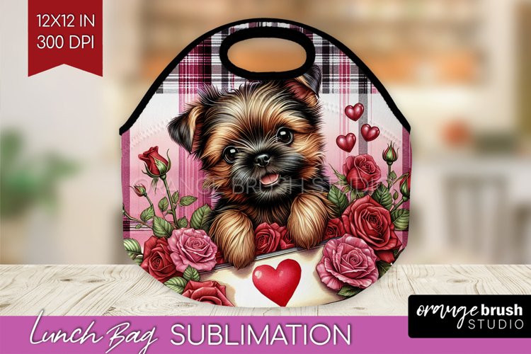 Valentine Dog Lunch Bag - Valentines Day Lunch Bug (5091516)
