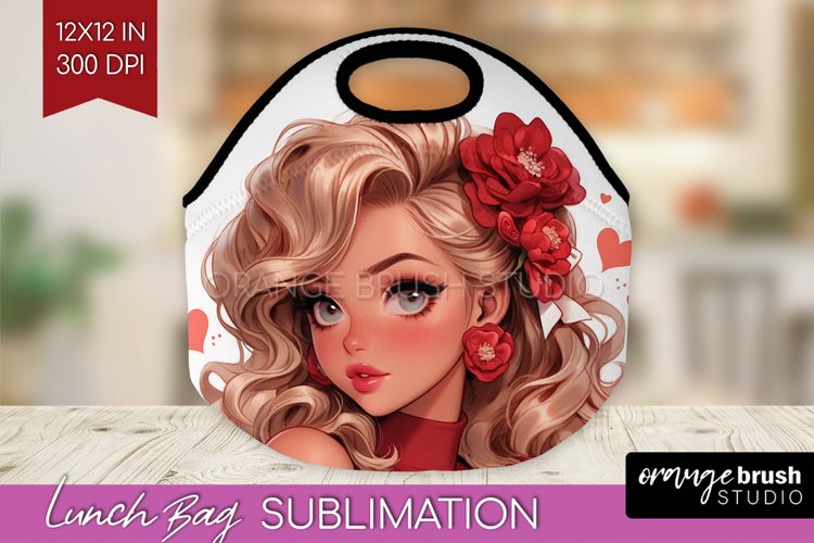 Valentine Girl Lunch Bag - Valentines Day Lunch (5096791)