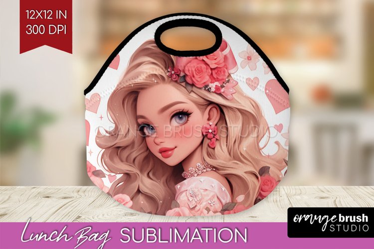 Valentine Girl Lunch Bag - Valentines Day Lunch (5096802)
