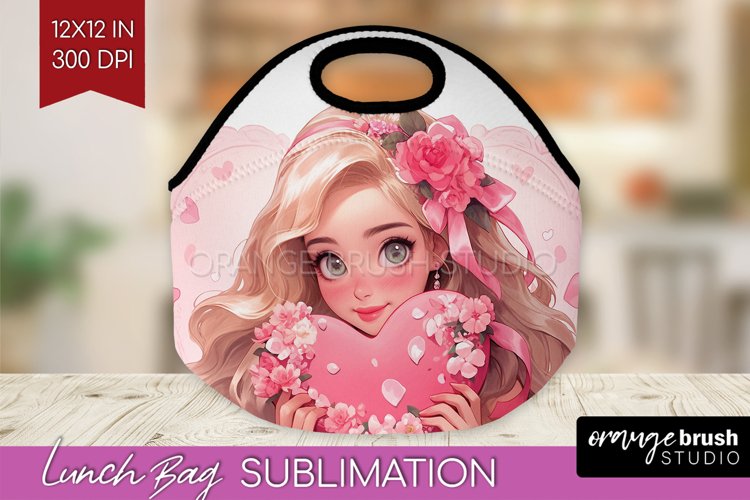 Valentine Girl Lunch Bag - Valentines Day Lunch (5096805)