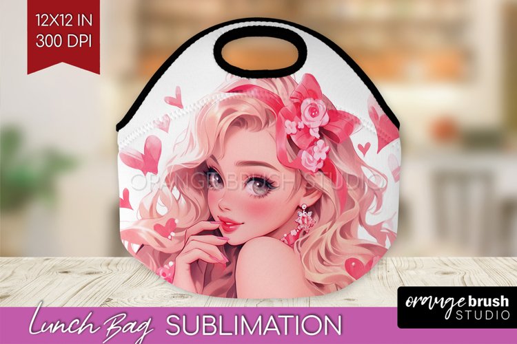 Valentine Girl Lunch Bag - Valentines Day Lunch (5096811)