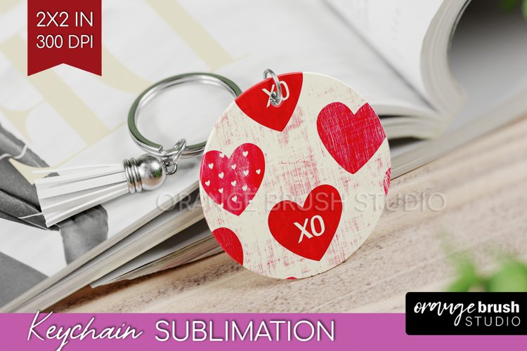 Hearts Keychain PNG - Valentines Day Keychain (5195226)
