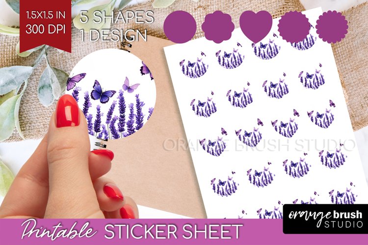 Wildflowers Round Sticker - Watercolor Flowers (5188429)