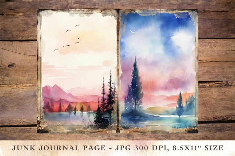 Printable Junk Journal landscape 8