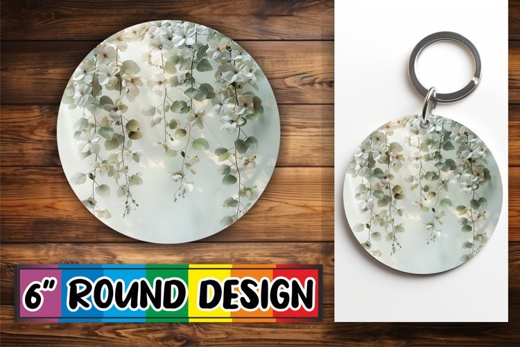 Vibrant Floral Circle Sublimation Showcase (3519390)