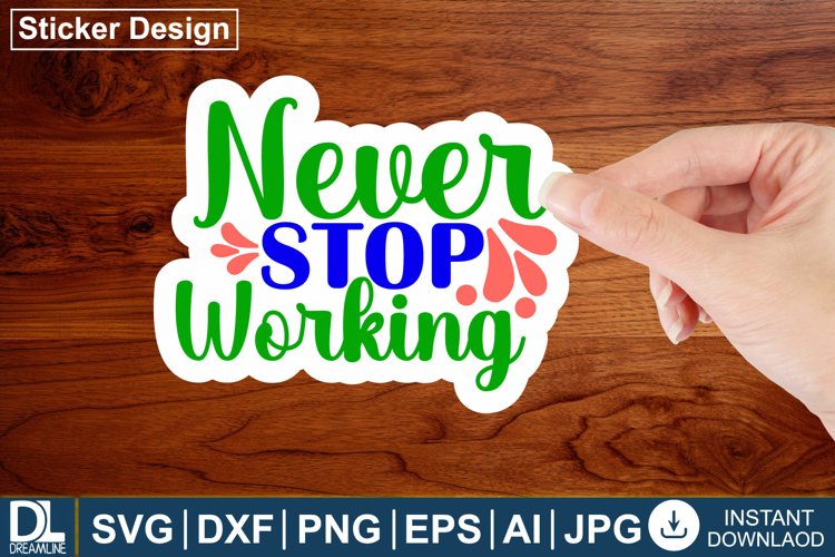 Motivational sticker design, Inspirational sticker (4141292)