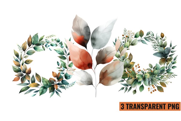 Botanical Watercolor Clipart,