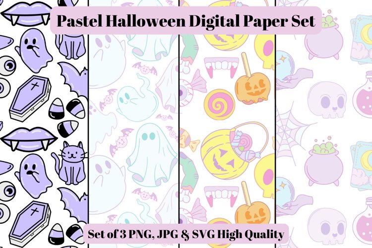 Pastel Halloween Digital Paper Set (2153356)