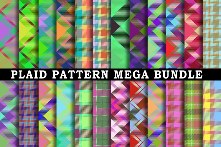 Plaid Pattern Digital Paper Bundle
