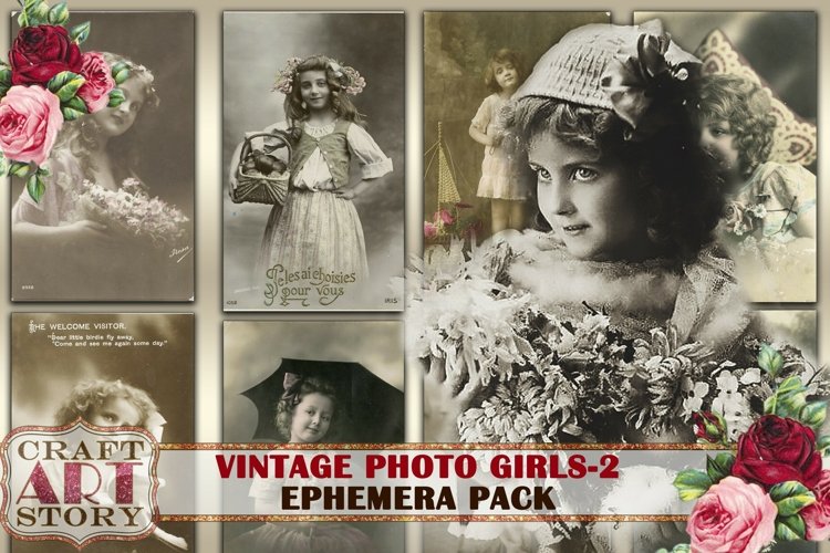 Vintage digital Photo Childrens Ephemera (2116815)