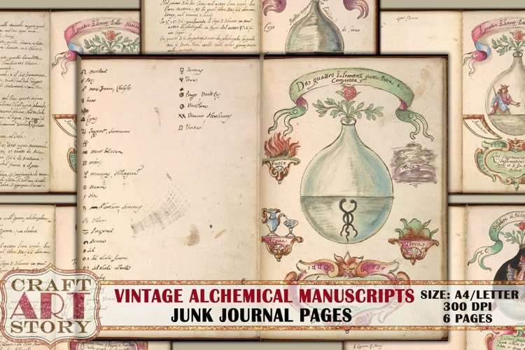 Vintage paper pack Pages,old papers set printable