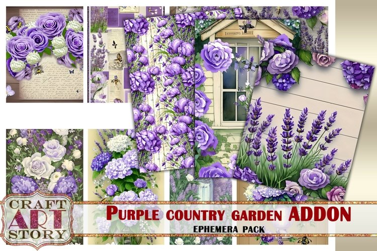 Purple country garden Ephemera Pack (2487602)