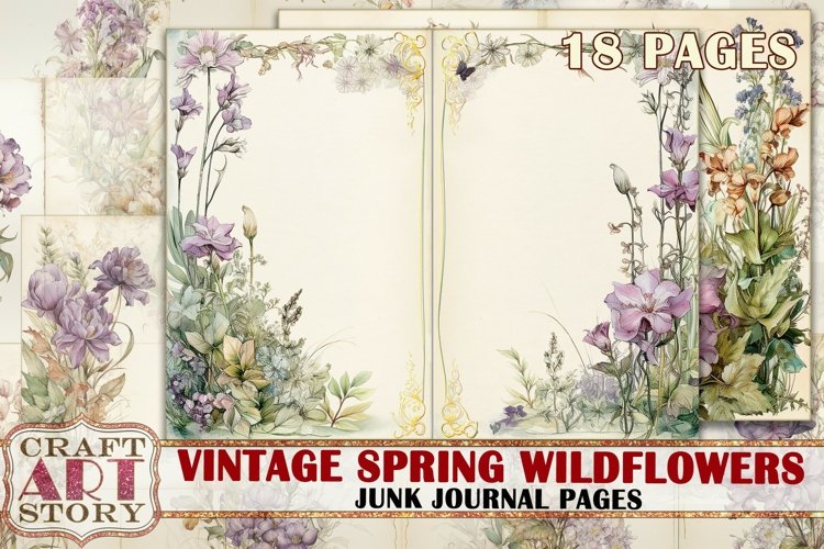 Vintage spring Wildflowers junk journal (3135850)