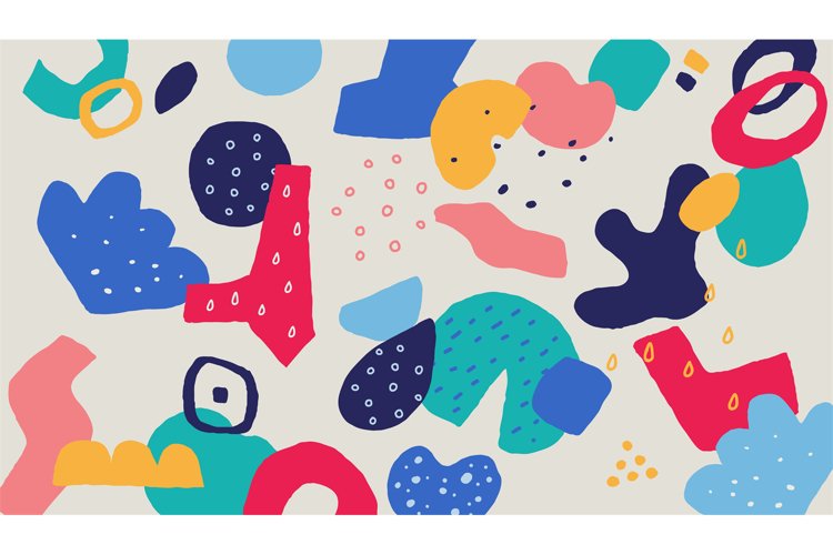 Scribble collage background. Abstract trendy pattern for tex