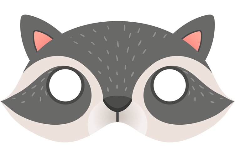 Raccoon animal mask. Photo booth prop booth props costume
