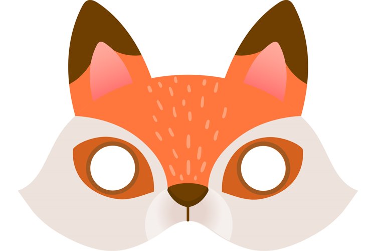 Fox animal mask. Photo booth prop booth props costume