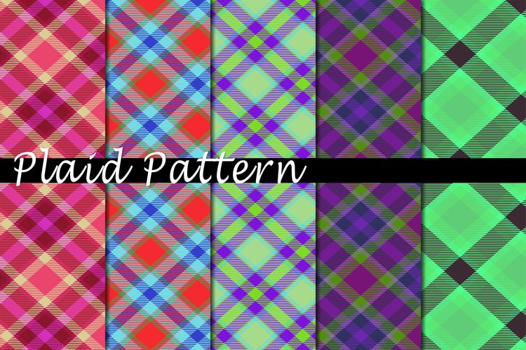 Plaid Pattern Digital Paper Bundle