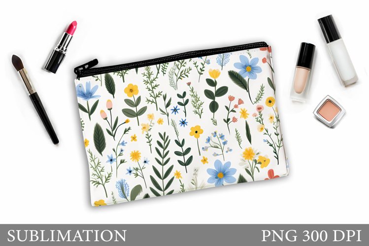 Wildflowers Makeup Bag Design. Flowers Makeup (4142561)