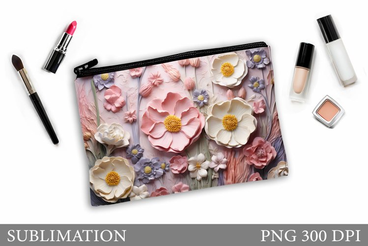 Flowers Makeup Bag Design. Floral Makeup Pouch (4144044)