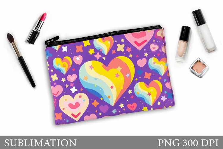 Hearts Makeup Bag Design. Hearts Makeup Pouch (4152876)