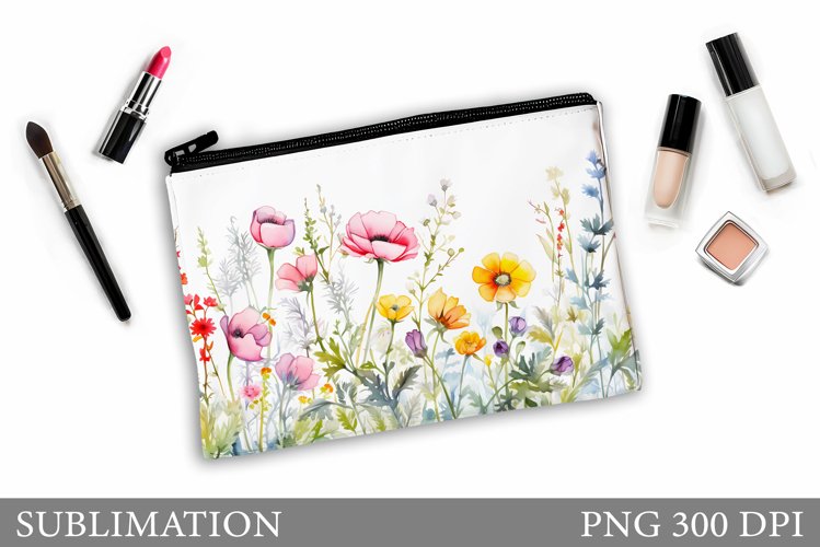 Wildflowers Makeup Bag Design. Flowers Makeup (4173597)