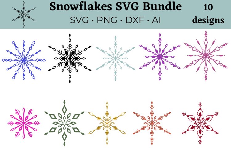 Snowflake svg bundle, Snowflake design svg collection