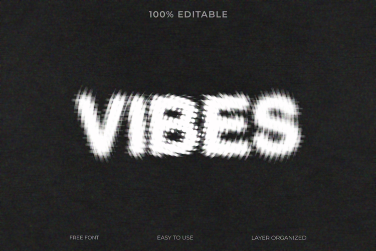 Pixelated Text Glitch Effect Template