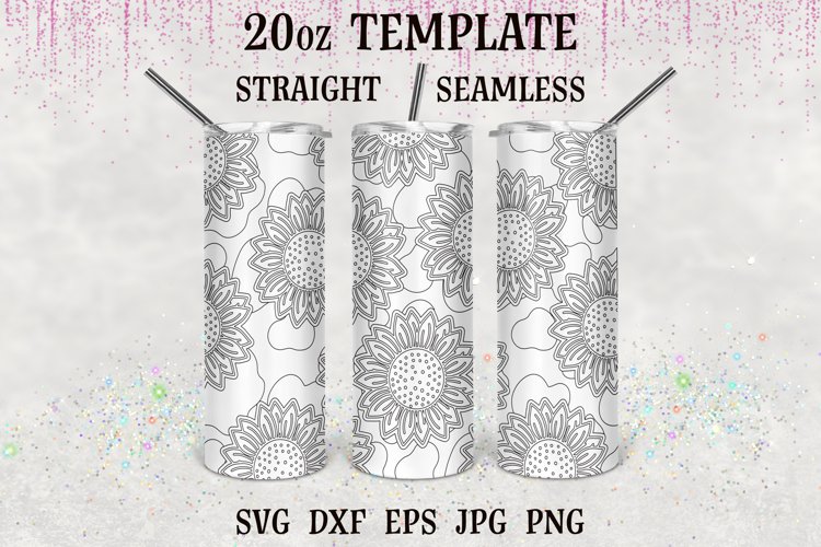 SunFlower Tumbler Burst Svg Burst Template Tumbler Svg