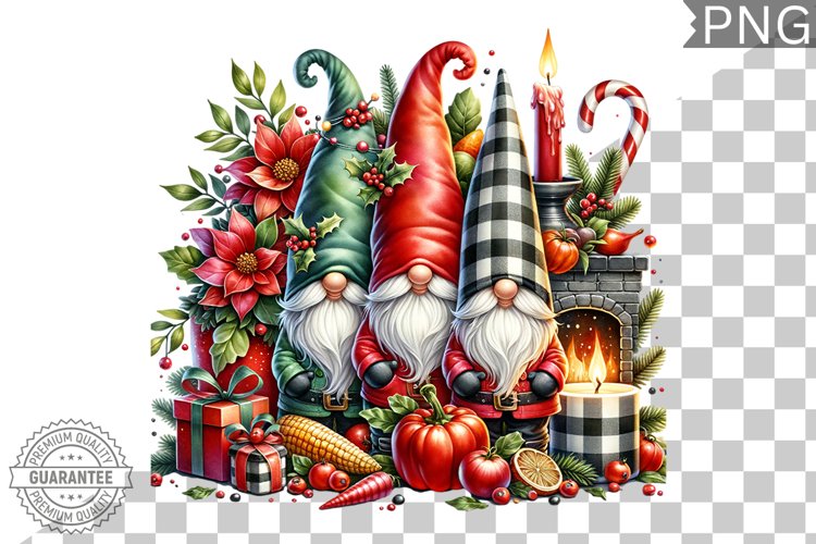 Christmas Gnome Sublimation Clipart