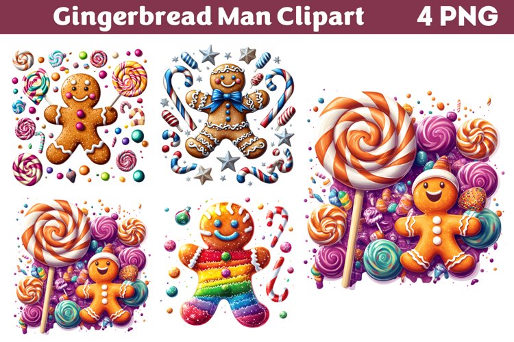 Gingerbread Man Clipart PNG (4832093)