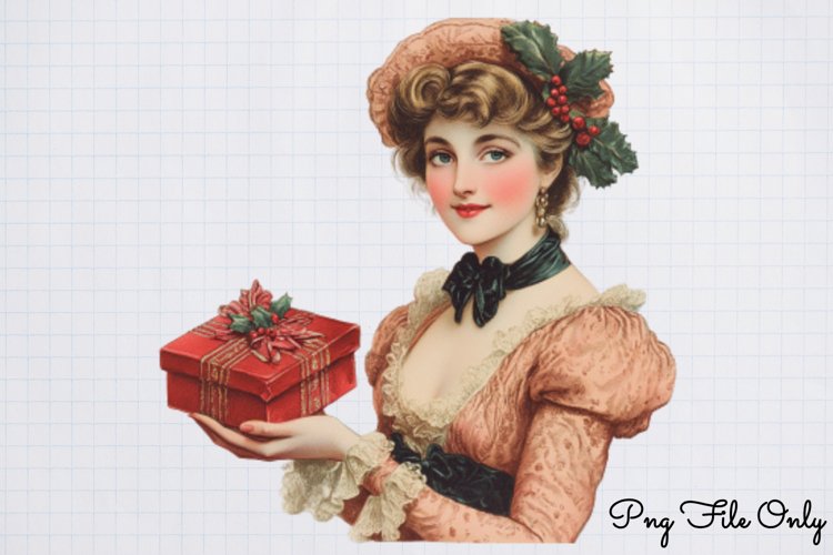 Victorian Christmas Sublimation Clipart PNG (4861236)