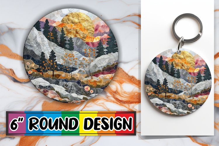 Luxe Landscape Keychain Delights: Radiant Designs