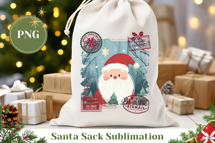 Cartoon Winter Santa Sack Design, Cartoon Santa Claus PNG