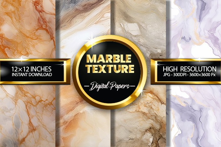 Marble Texture Digital Papers - 04 Variations (3007100)