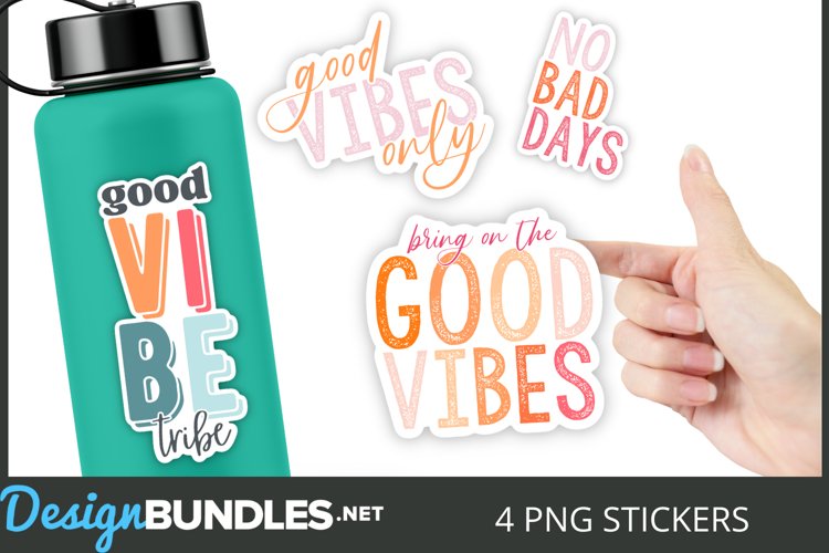 Good Vibes PNG Sticker Bundle
