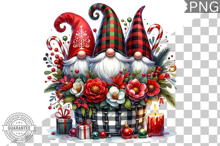 Christmas Gnome Sublimation Clipart