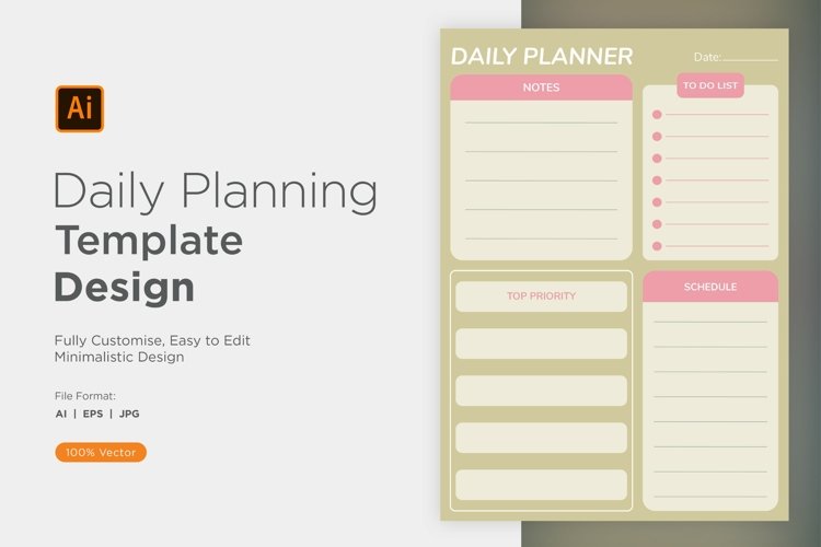 Daily Planner Sheet Design 21