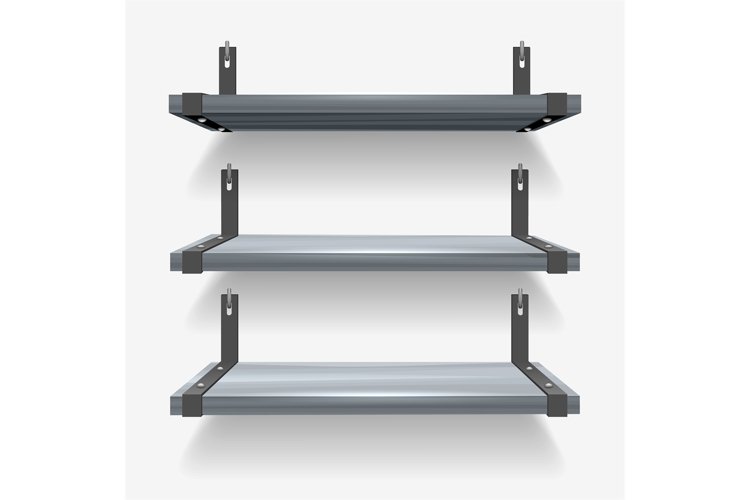 Modern interior 3d shelves