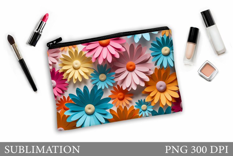 Flowers Makeup Bag Design. Floral Makeup Pouch (4148529)