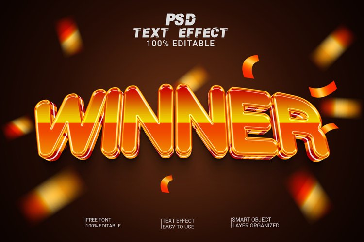 Winner 3d Editable Text Effect Style (2598821)