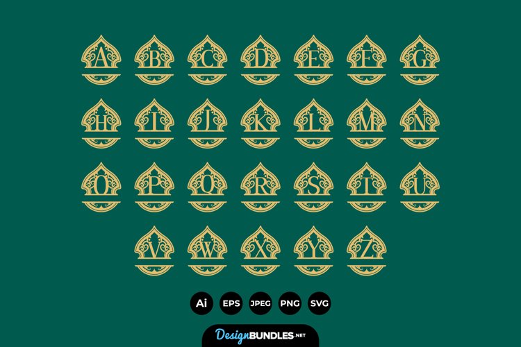 Arabesque Split Letters