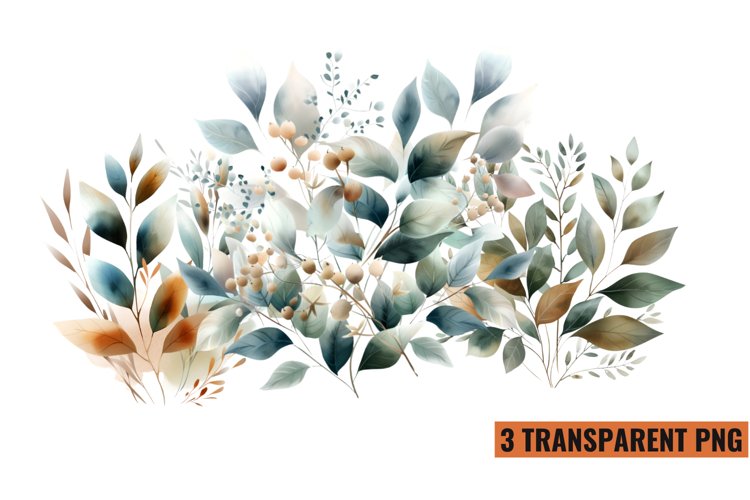 Botanical Watercolor Clipart,