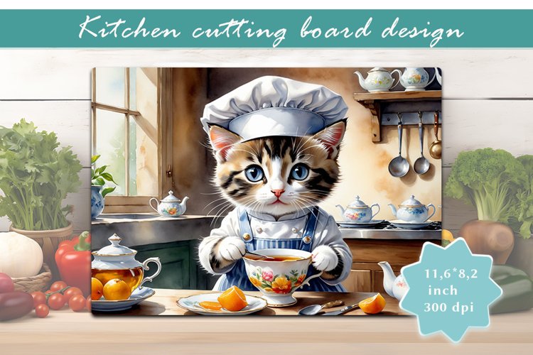 cute cat Cutting Board Design