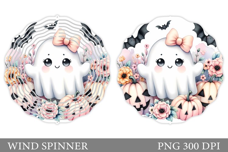 Cute Ghost Wind Spinner Design. Cute Halloween (4405507)