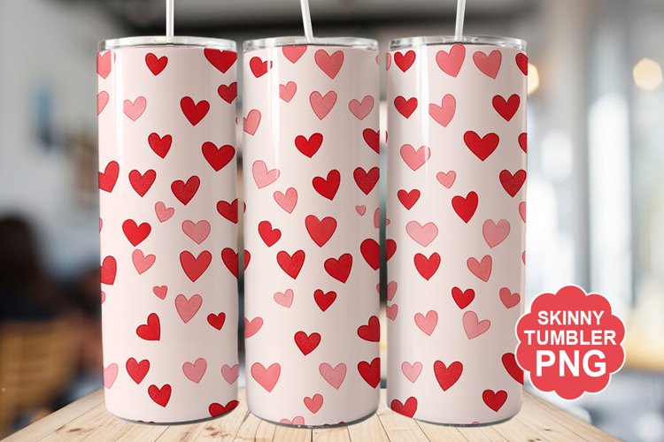 Valentine Pattern Seamless Tumbler | Valentine Tumbler Wrap